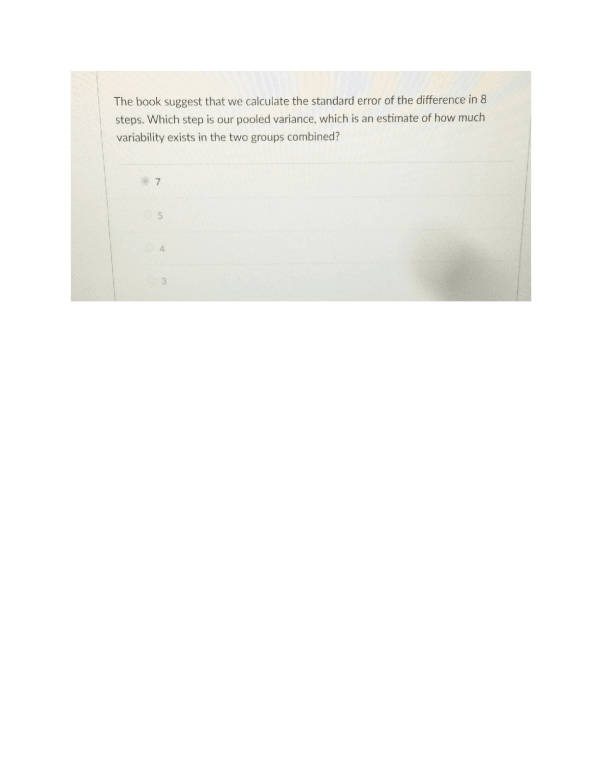 Solved Social Science Psychology The Book Suggest That We Calculate The Standard Error Of The