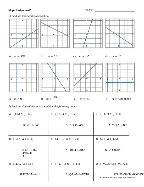 Slope Assignment!