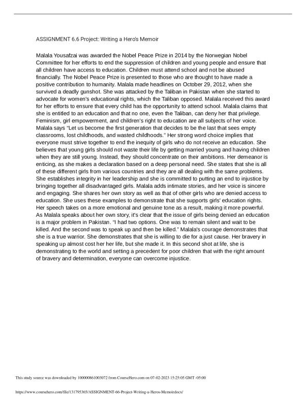 ASSIGNMENT 6.6 Project_ Writing a Hero's Memoir.