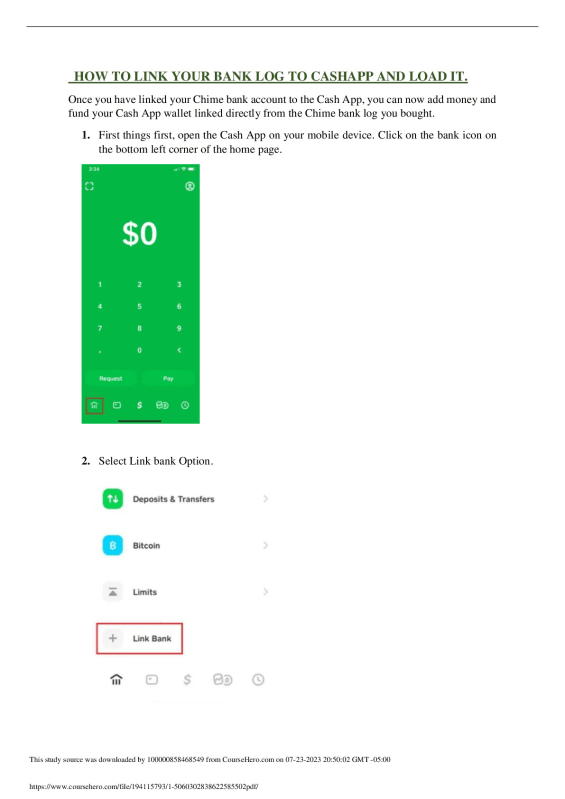 HOW TO LINK YOUR BANK LOG TO CASHAPP AND LOAD IT