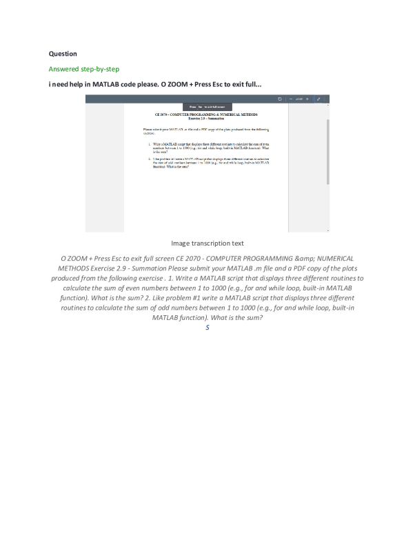 O ZOOM + Press Esc to exit full screen CE 2070 - COMPUTER PROGRAMMING ...