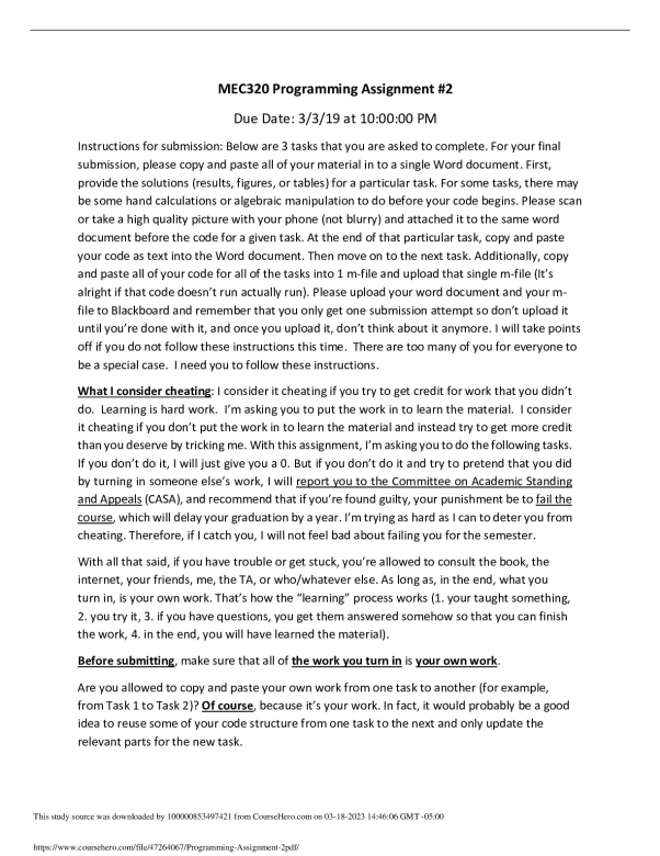 Programming Assignment 2 Pdf