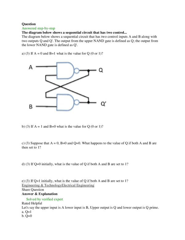 Engineering & Technology Electrical Engineering The diagram below shows ...