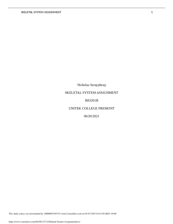 Skeletal System Assignment.docx