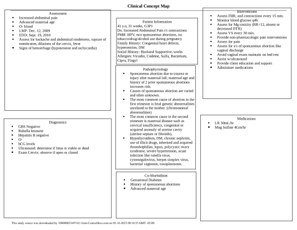 Clinical Concept Map - Preterm Labor.docx