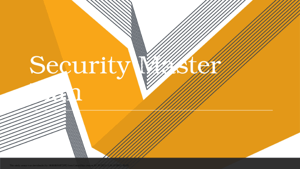 ICT380 Security Master Plan PPT. Canadian University of Dubai COMP ICT380