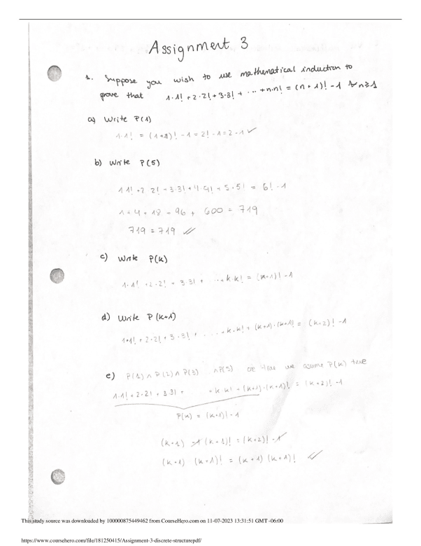 Assignment 3 discrete structure