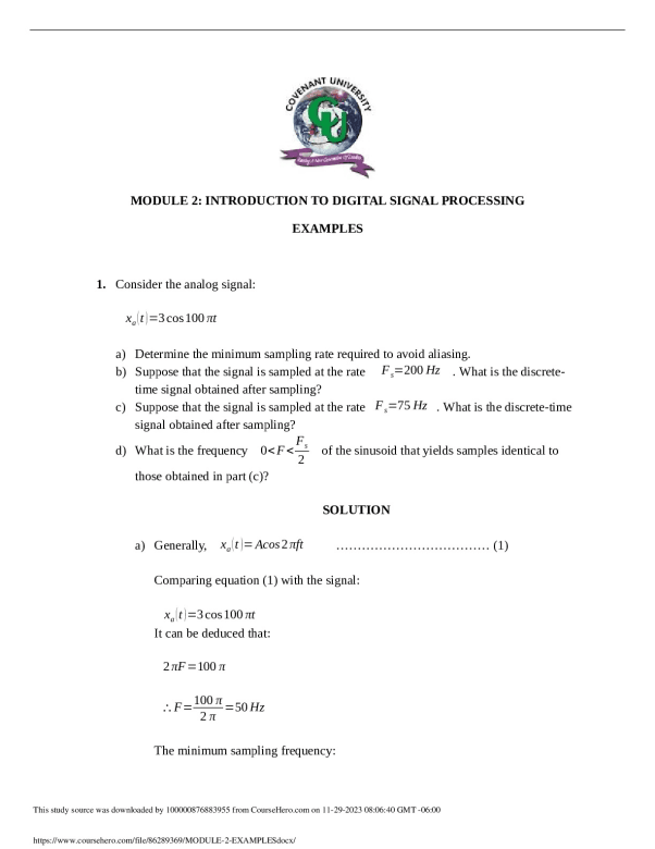 MODULE 2 - EXAMPLES.