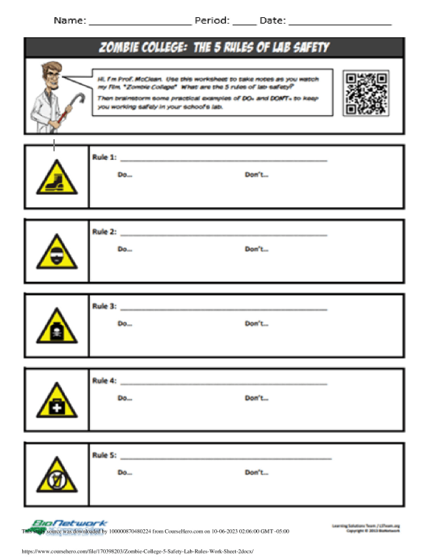 Zombie_College_5_Safety_Lab_Rules__Work_Sheet