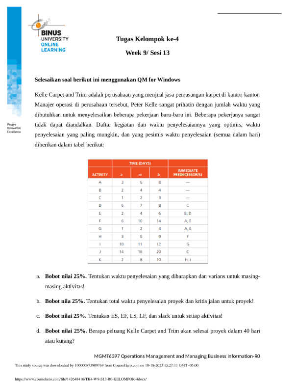 Tugas Kelompok ke-4 Week 9/ Sesi 13 Tugas Kelompok ke-4 Week 9/ Sesi 13