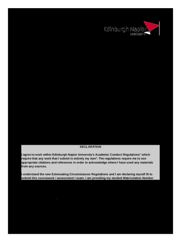 MODULE ASSIGNMENT COVER SHEET