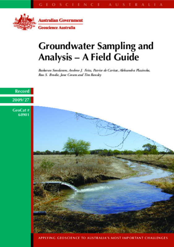 GROUNDWATER SAMPLING AND ANALYSIS-A FIELD GUIDE.