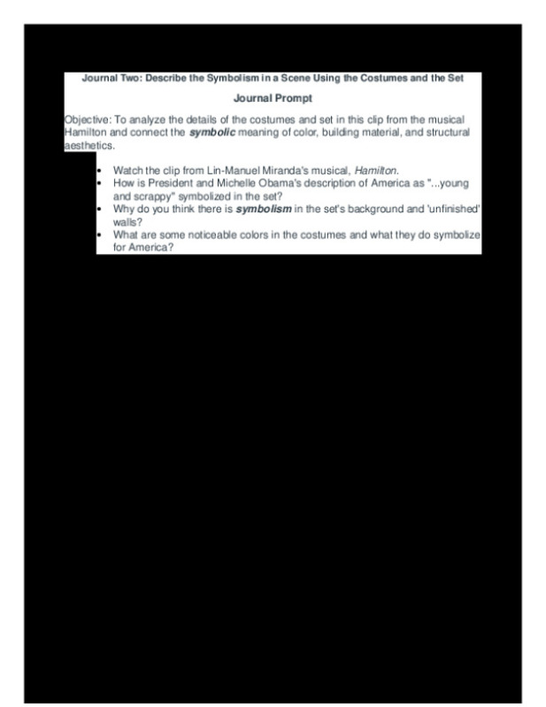 THE2000 - Module 2 - Journal, Hamilton Symbolism