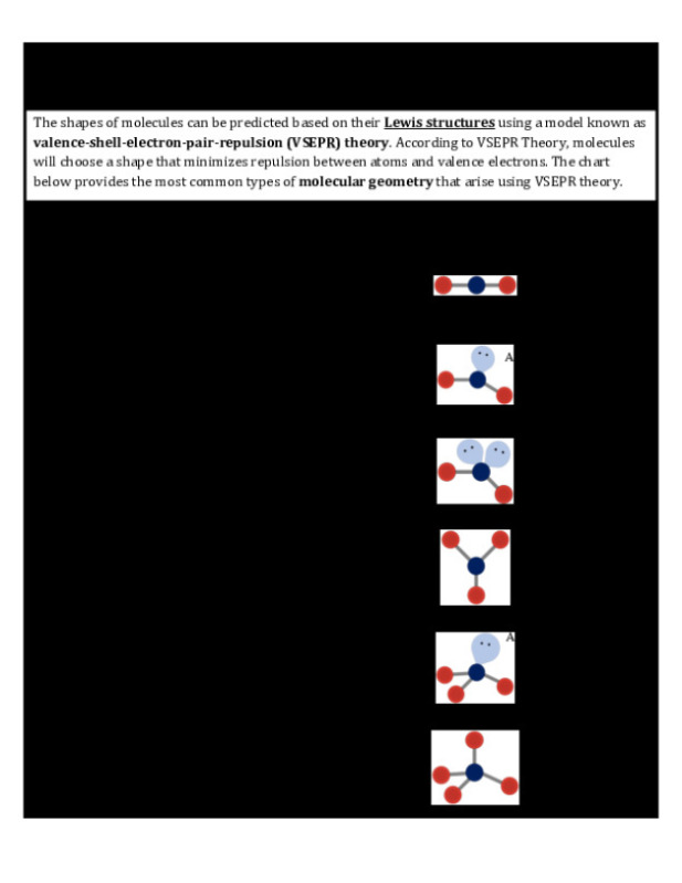 Molecular Geometry and VSEPR Models