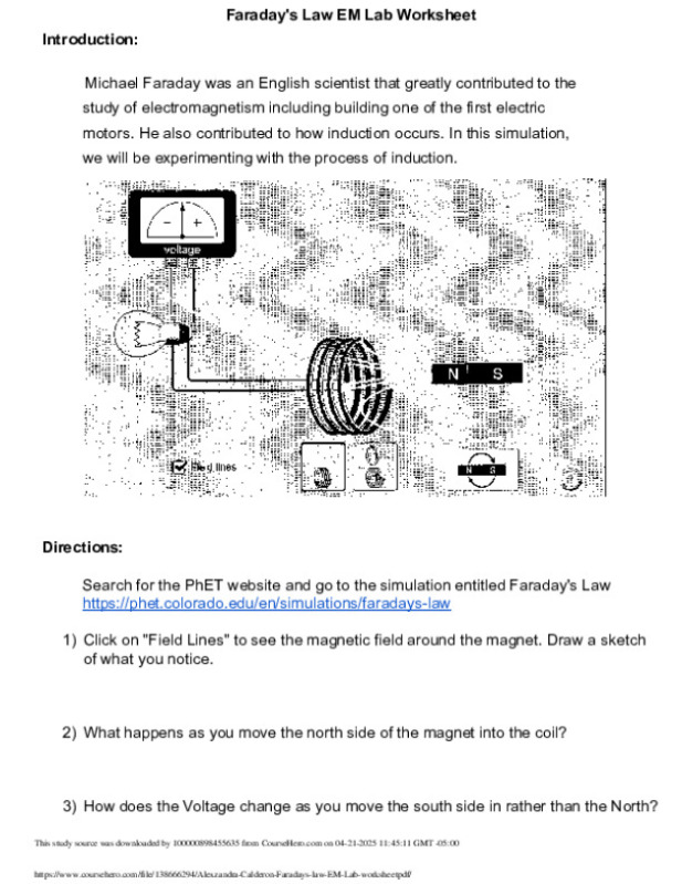 Alexzandra Calderon - Faradays law EM Lab worksheet.