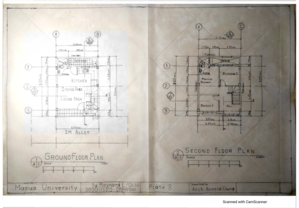 Plate 3 Ground Floor and Second Floor plan, by Raynard Yu, OL66.