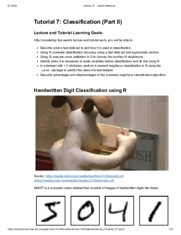 Tutorial 7: Classification (Part II)