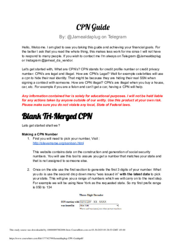 Jamealdaplug CPN Guide.