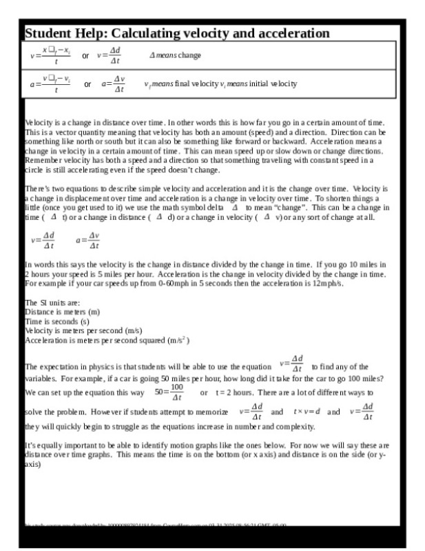 Student_Help__Calculating_velocity_and_acceleration
