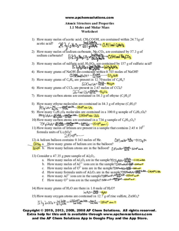 Unit 1 ACS Problem Sets.