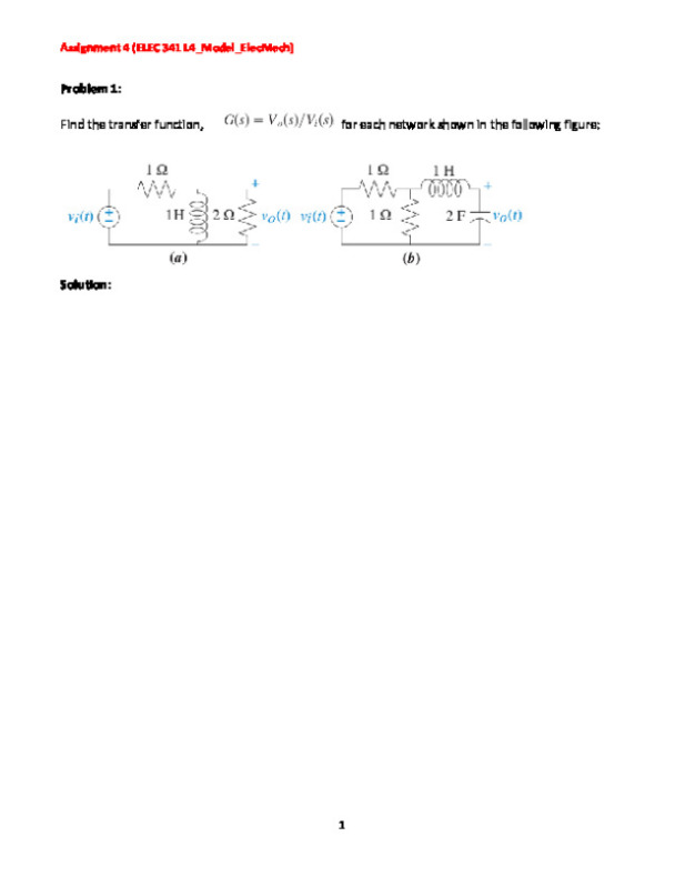 Assignment 4 ELEC 341 L4_Model_ElecMech with Solutions