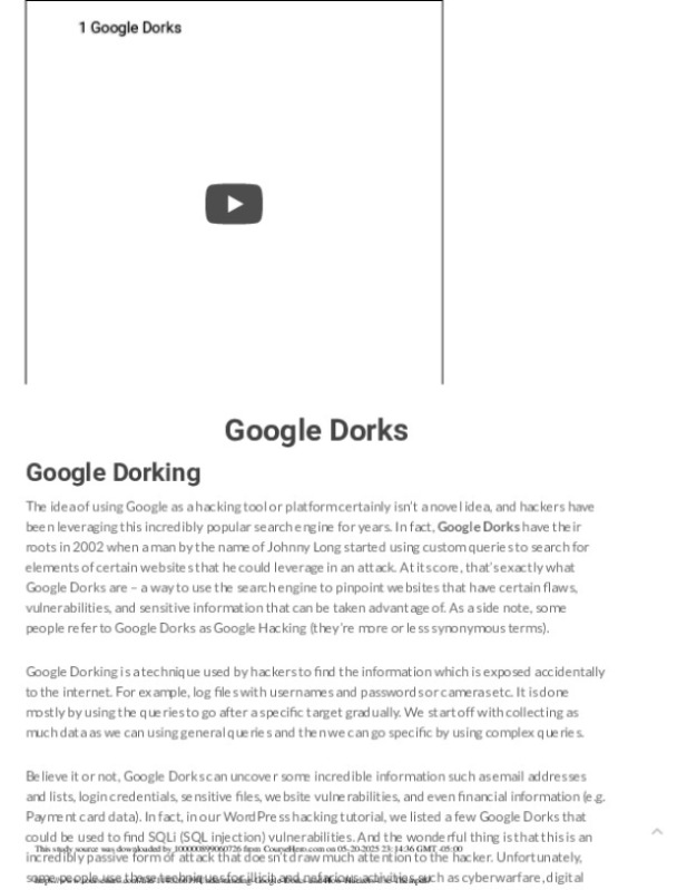 Understanding Google Dorks and How Hackers Use Them.