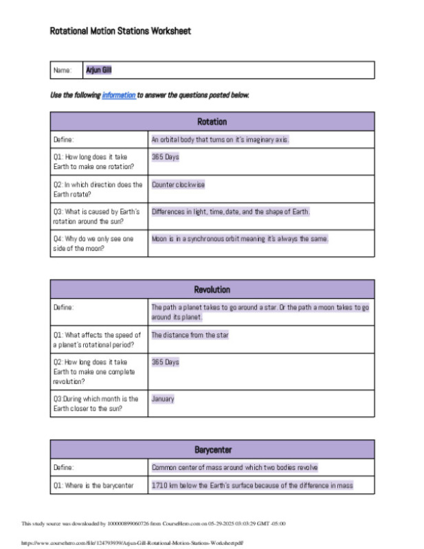Arjun Gill Rotational Motion Stations Worksheet.